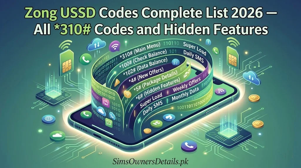 Zong USSD Codes Complete List 2026 — All *310# Codes and Hidden Features